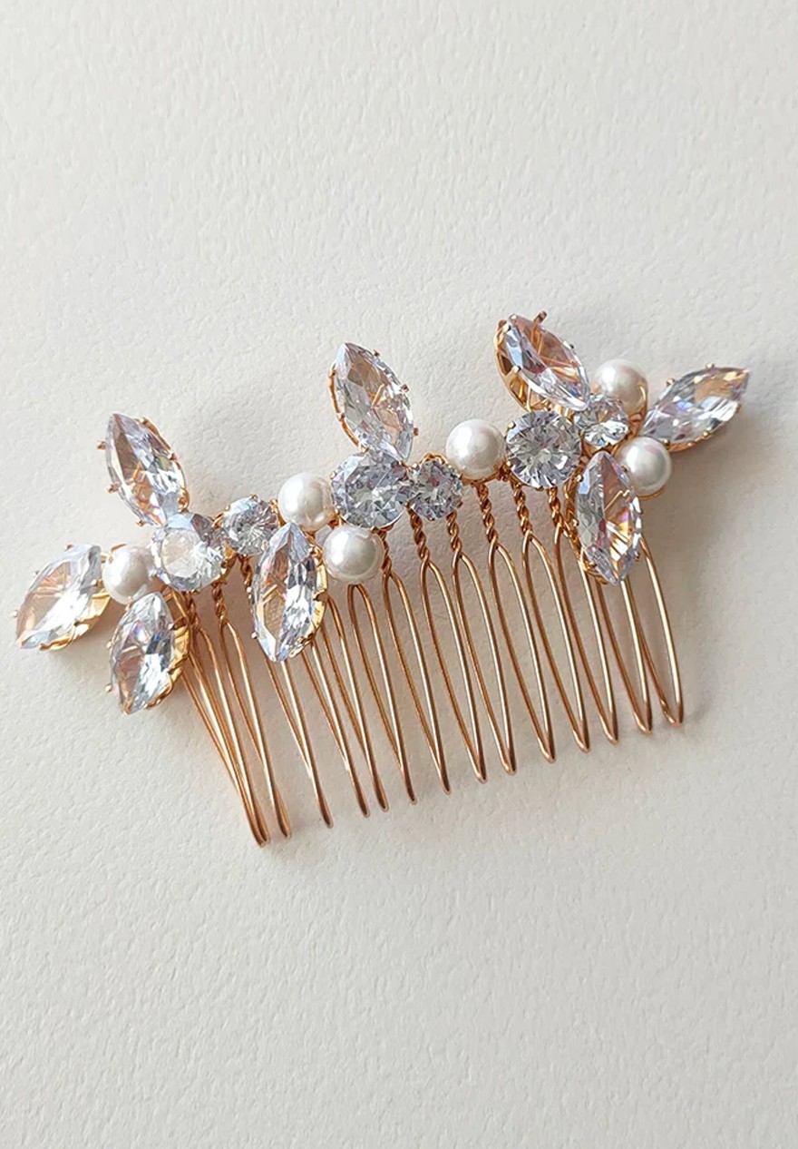Peigne Cheveux - Cristaux et Perles - Les Cristallines