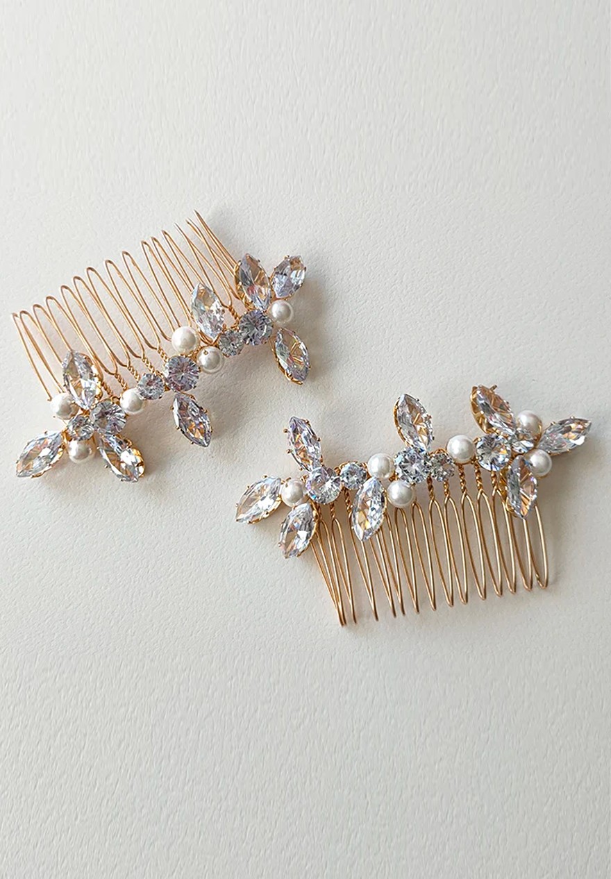 Peigne Cheveux - Cristaux et Perles - Les Cristallines