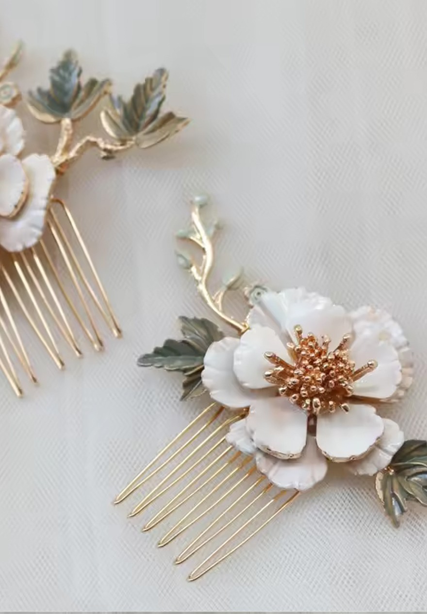 Peigne Cheveux Mariage Bohème - Flora
