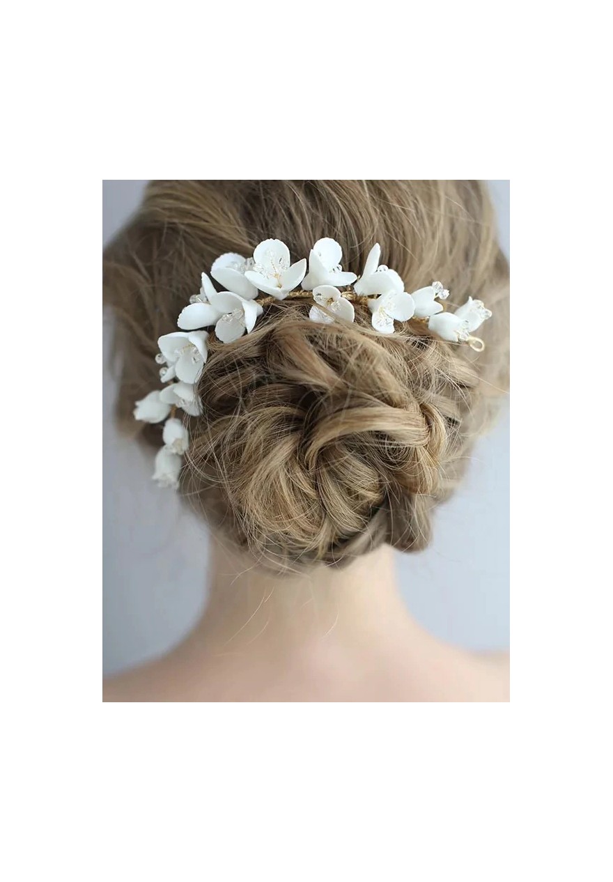Accessoire cheveux Mariage fleurs Blanches
